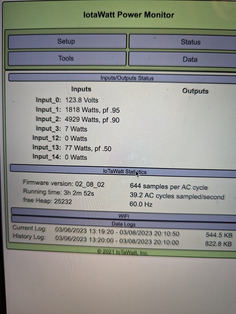 60A 240v not showing voltage? - resolved - IoTaWatt User Community